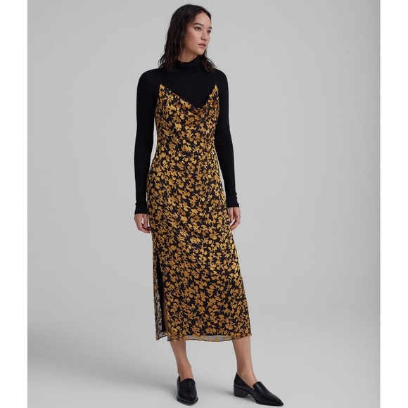 Club Monaco | Dresses | Club Monaco Silk Burnout Maxi Slip Dress | Poshmark